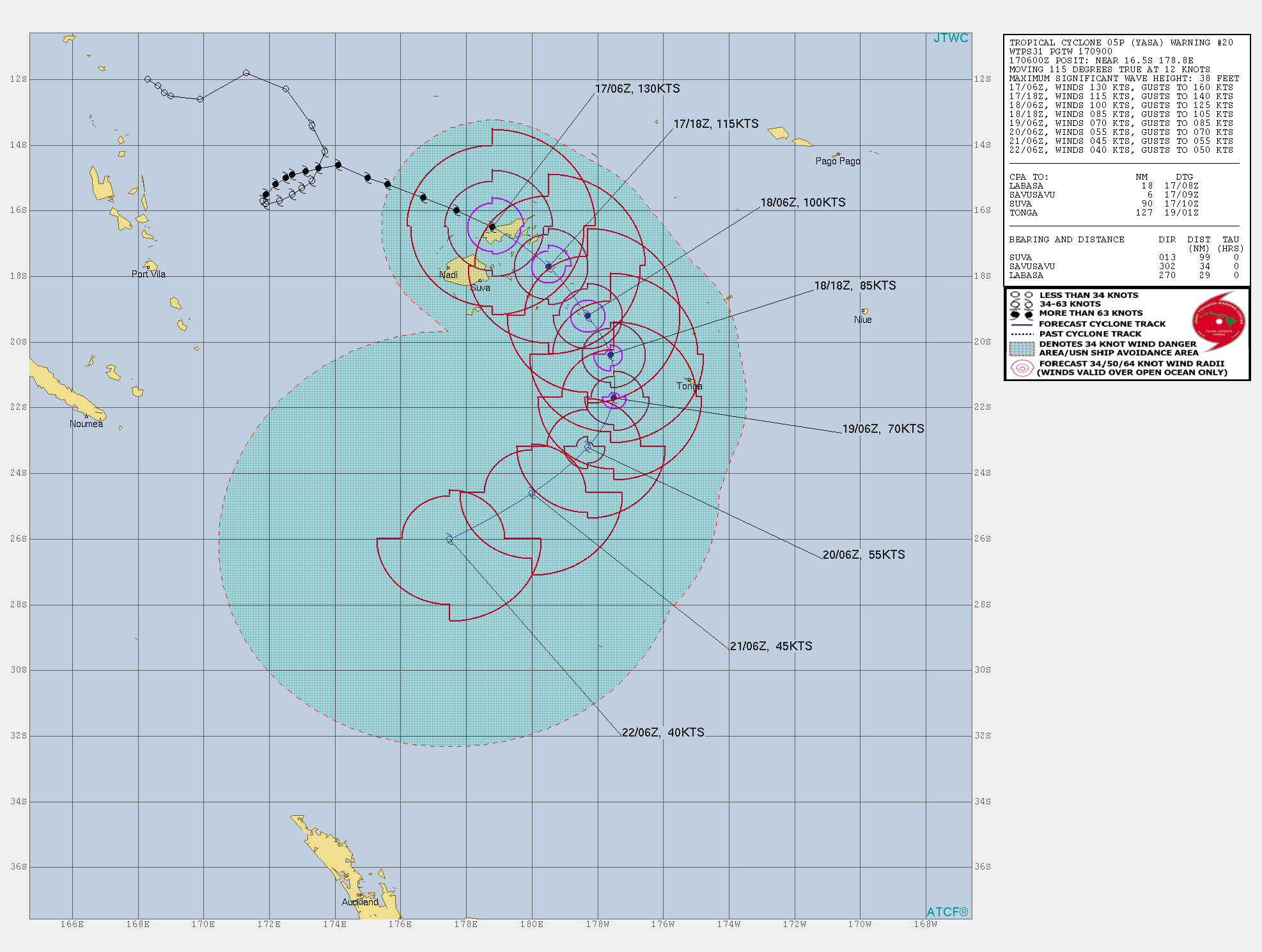 Cyclone Yasa striking Fiji with winds of close to 150mph ...